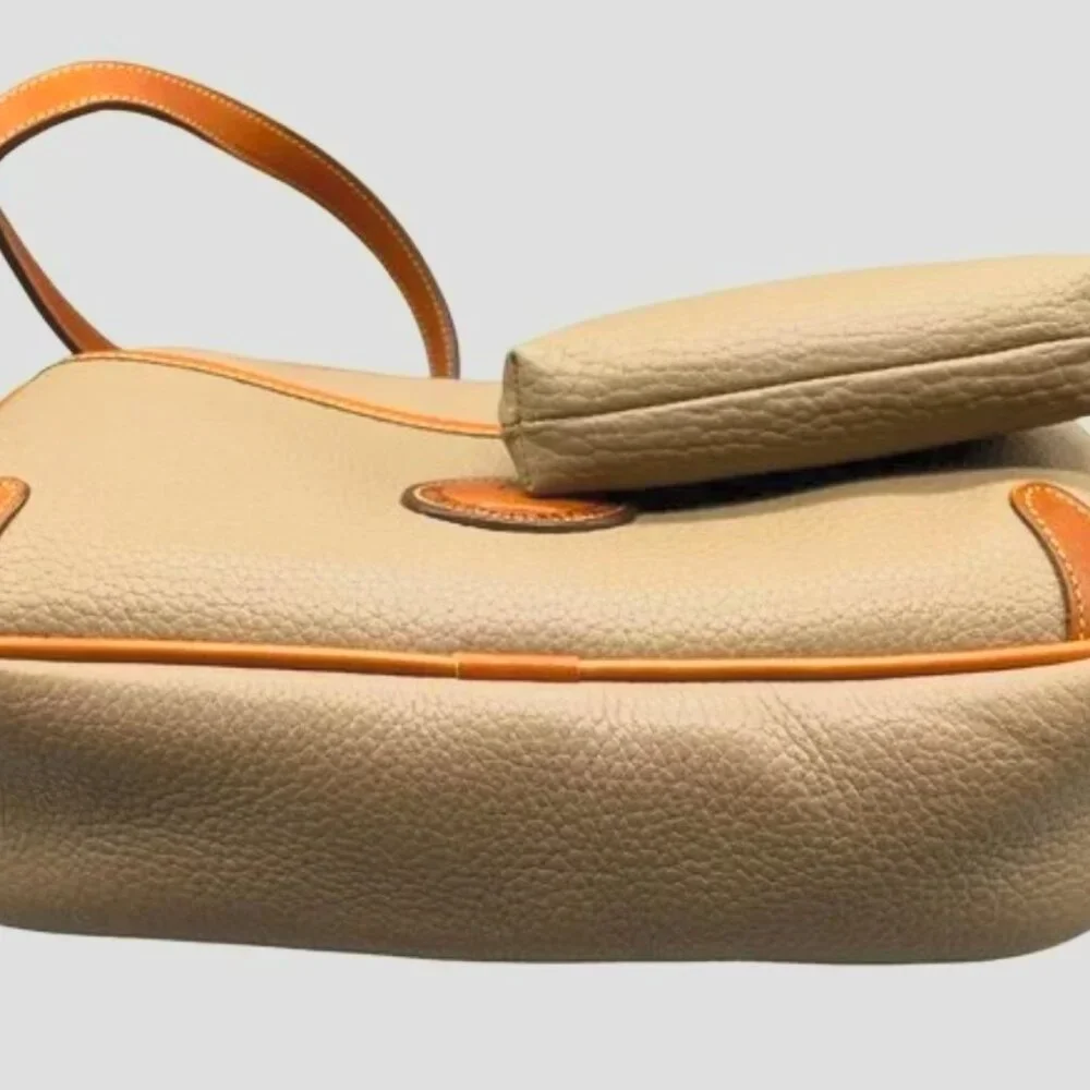 Dooney & Bourke | Bags | Vintage Dooney Awl Taupe Crossbody Ziptop ...